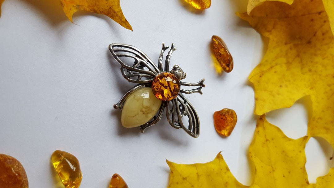 Elegant Amber Brooches | Handcrafted Baltic Art – City Amber